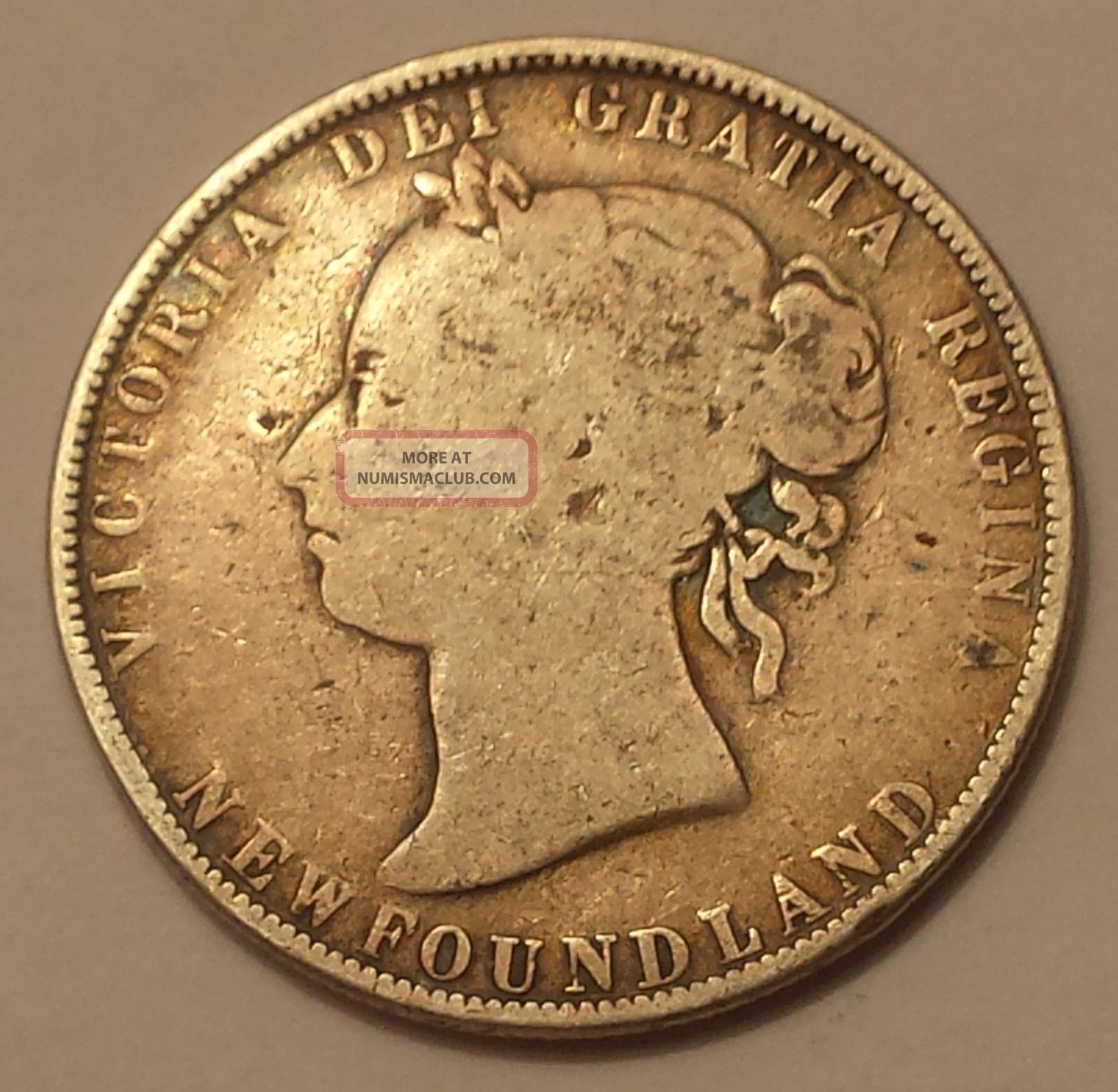 1899 Newfoundland 50 Cents Coin 92 5 Silver Queen Victoria 1899 Newfoundland 50 Cents Coin 92 5 Silver Queen Victoria