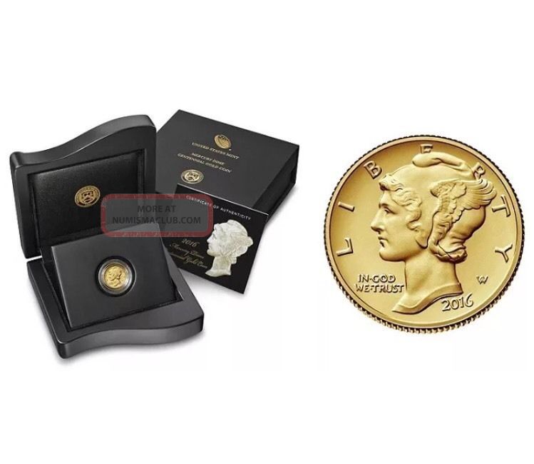 2016 Mercury Dime Centennial Gold Coin 1/10 Oz 24k Gold - Blow Out 2016 Mercury Dime Centennial Gold Coin 1/10 Oz 24k Gold - Blow Out