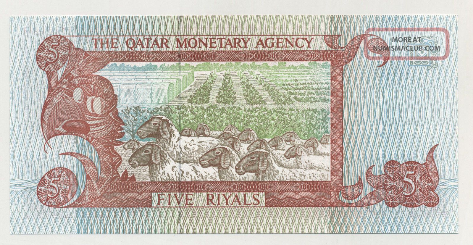 Qatar 5 Riyals No Date Pick 8 Unc Uncirculated Banknote qatar-5-riyals-no-date-pick-8-unc-uncirculated-banknote