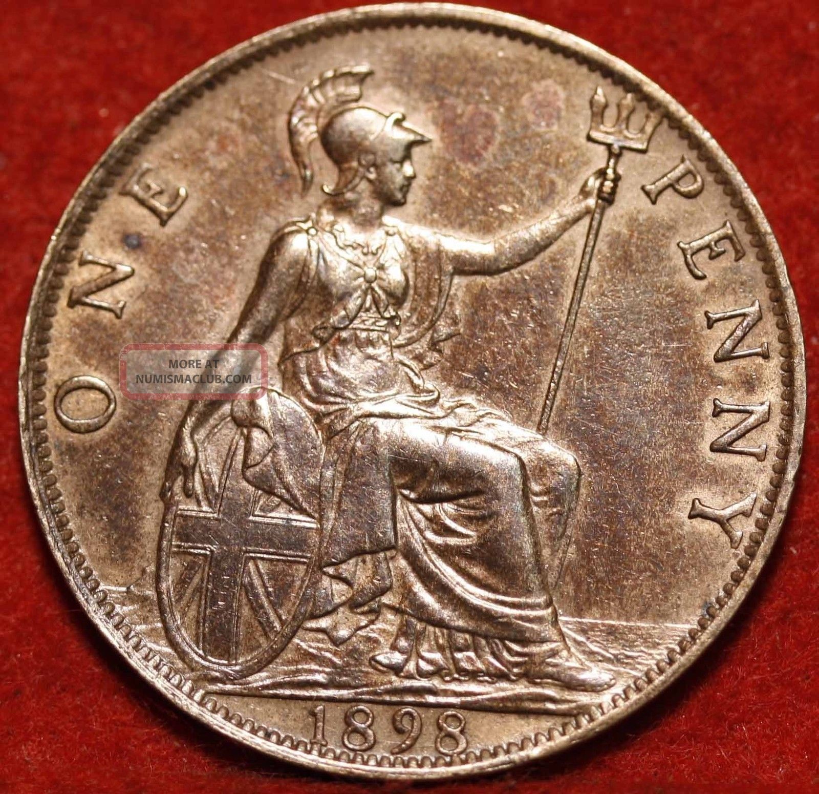 Uncirculated 1898 Great Britain Penny Foreign Coin S h Uncirculated 1898 Great Britain Penny Foreign Coin S h