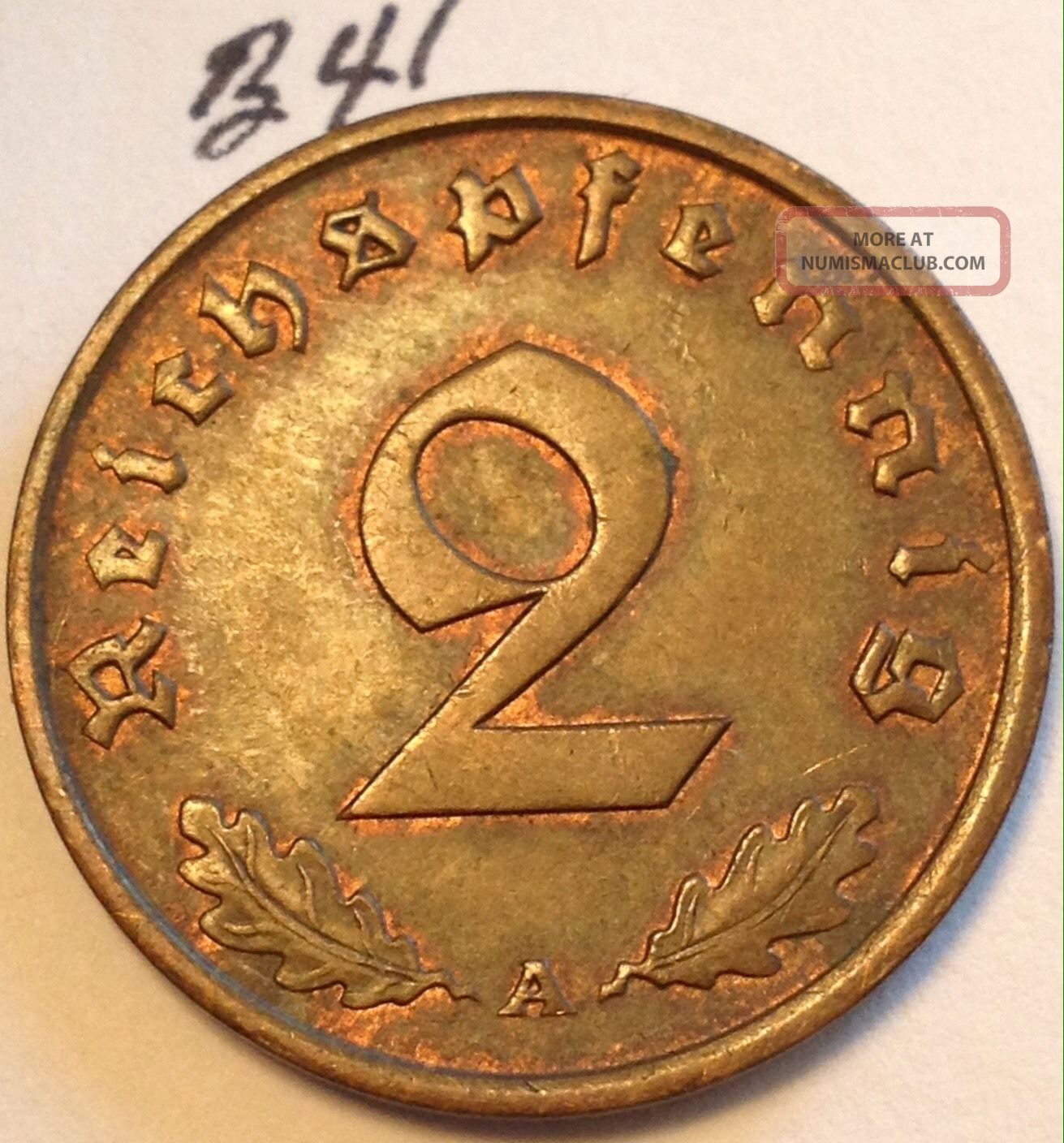 The Rare 1937a Nazi Coin Rare Third Reich Army Evil Ww2 Era German