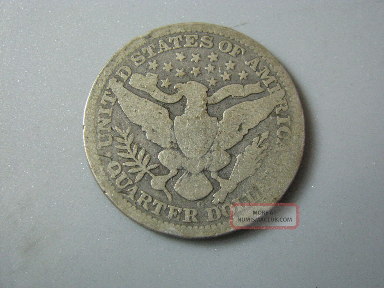 1908 - O Barber Head Quarter United States Coin G