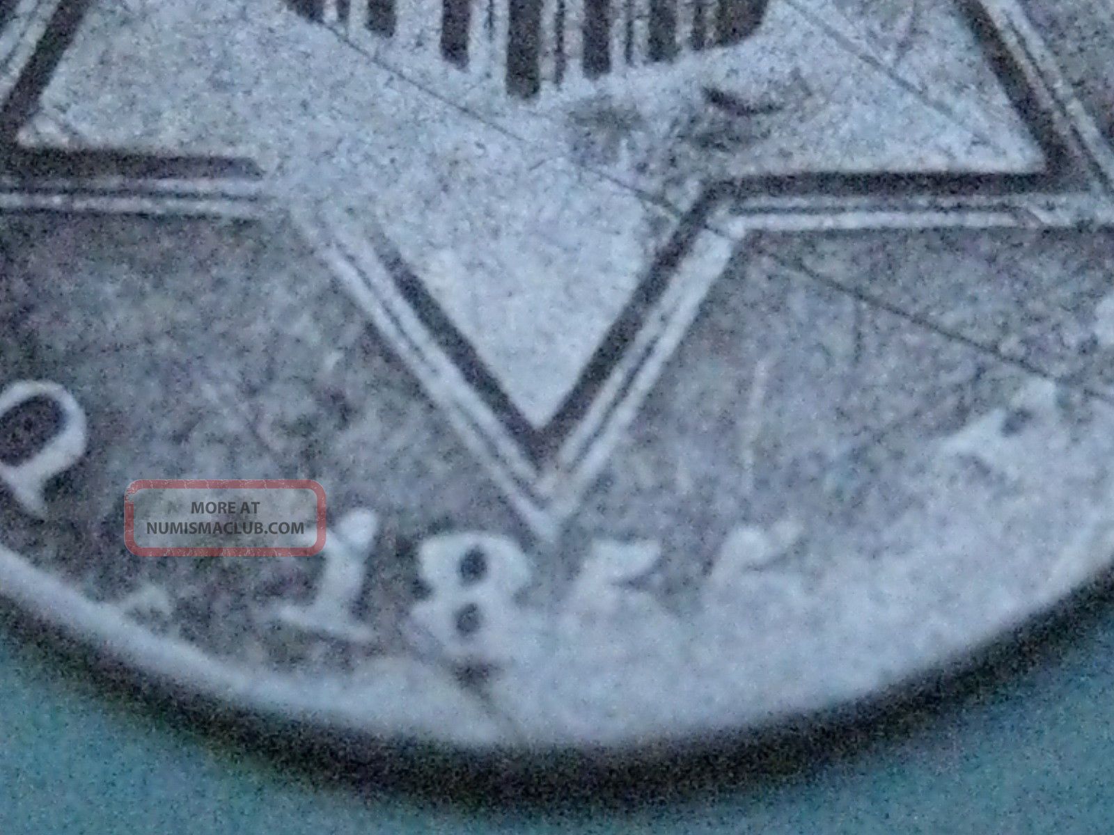1855 Three 3 Cent Silver - Scarce Key Date, Vf Details