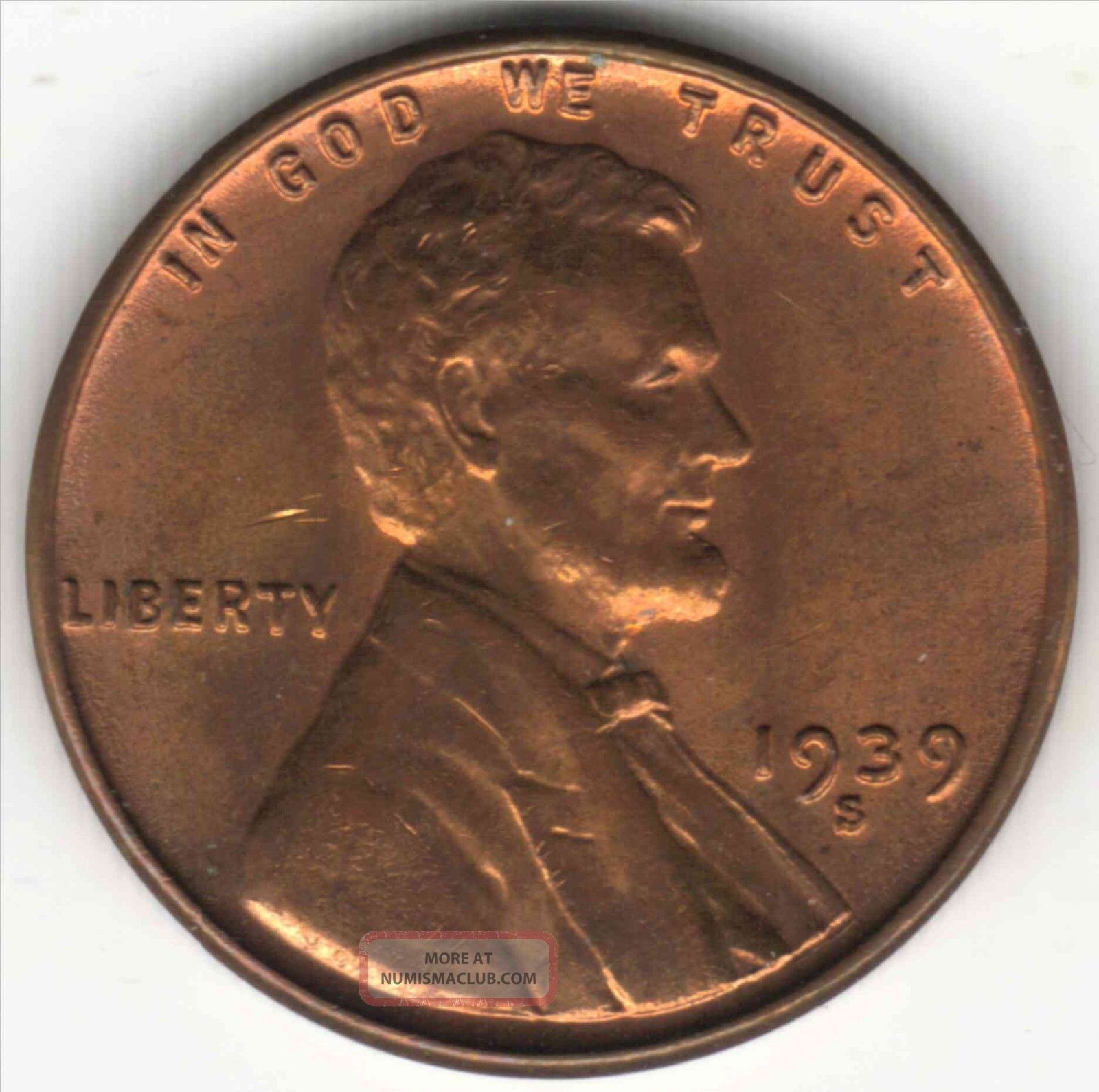 Very Cherry Red 1939s Lincoln Cent