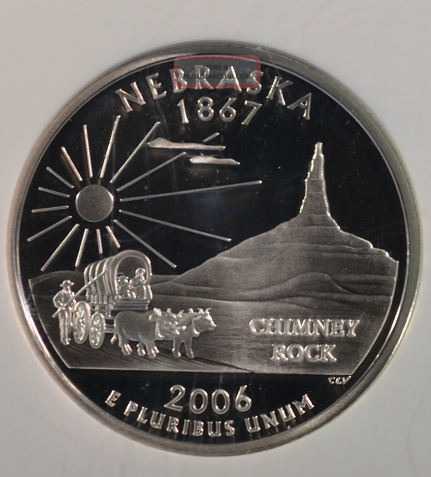 2006 - S Ngc Pf70 Ultra Cameo Silver Nebraska State Quarter. 25c