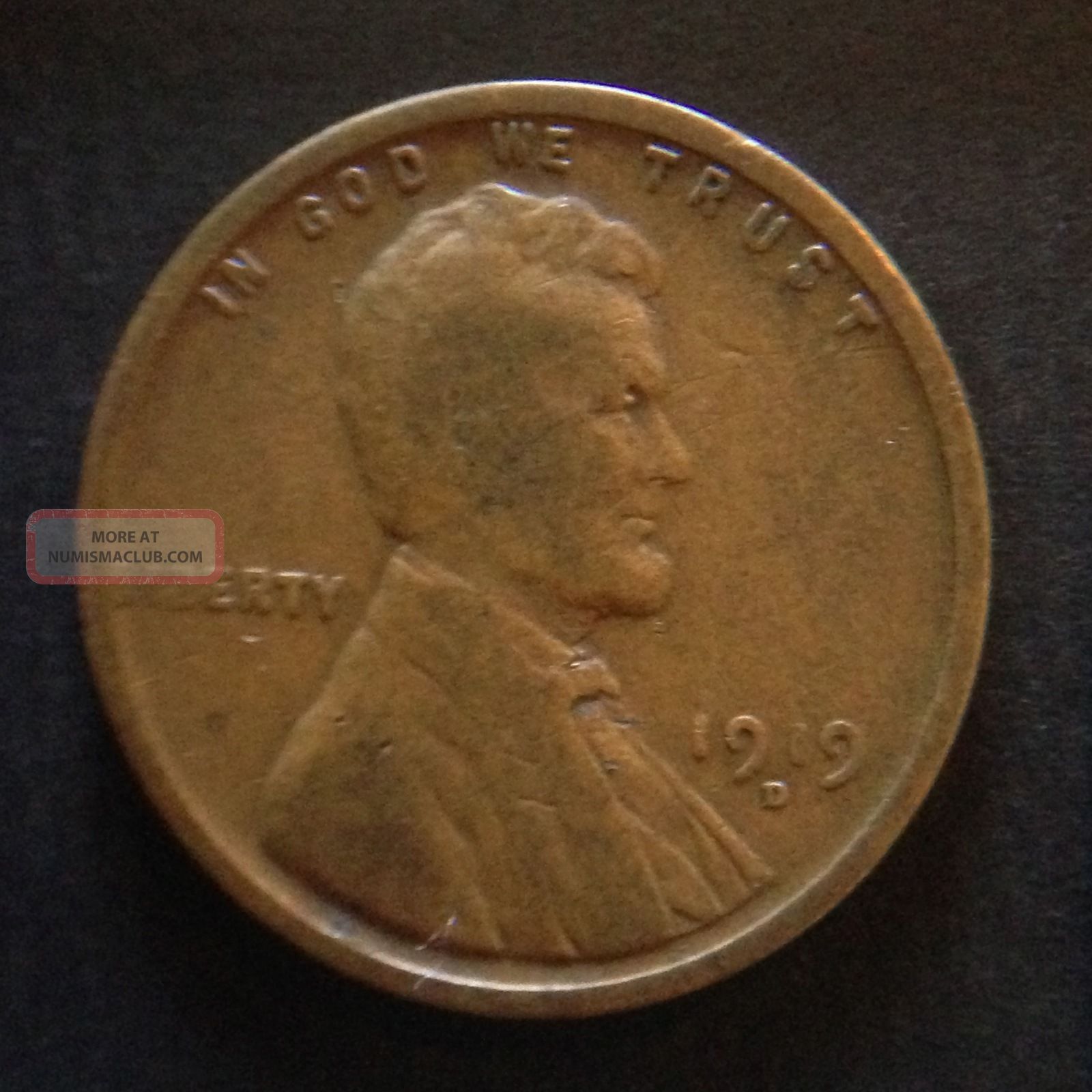 1919 - D Lincoln Cent - - Looks Vf