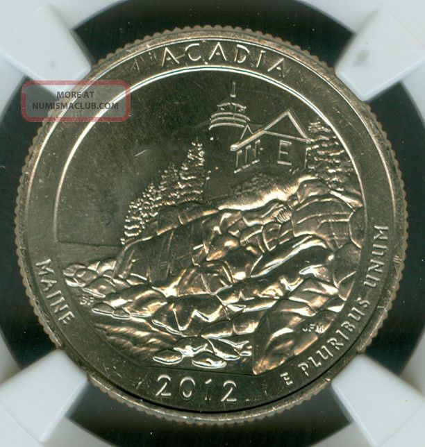2012 - S Acadia Parks Quarter Ngc Ms67 Fr 2nd Finest Registry Blue Label