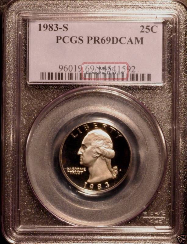 1983 - S Proof Washington Quarter Pcgs Pr69dcam 1592
