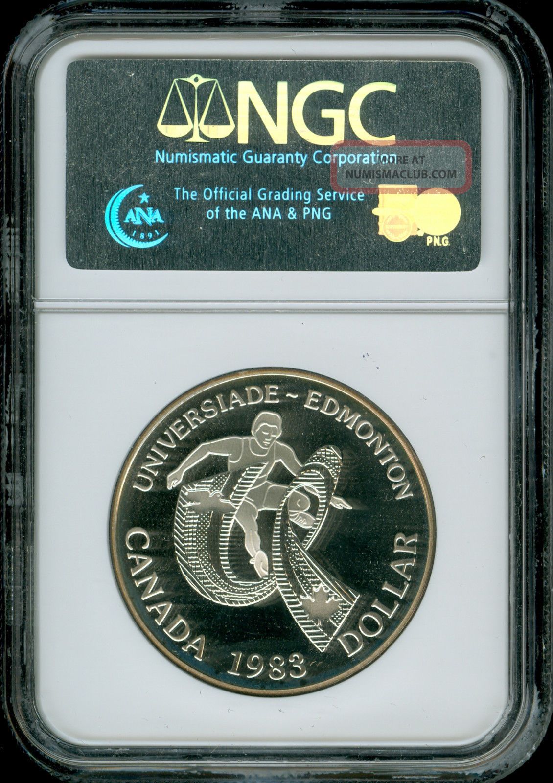 1983 Canada Games Silver $1 Dollar Ngc Pr69 Ultra Heavy Cameo
