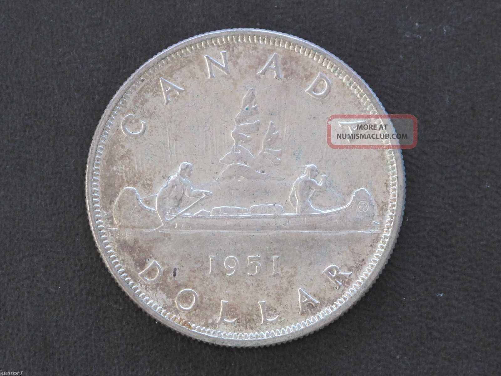 1951 Canada Silver Dollar Georgivs Vi Canadian Coin D7724