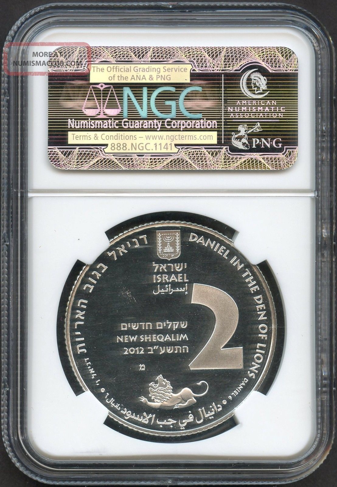 Israel, Judaica, Daniel In The Lions Den, Silver Coin, Ngc Unc Pf - 69 ...