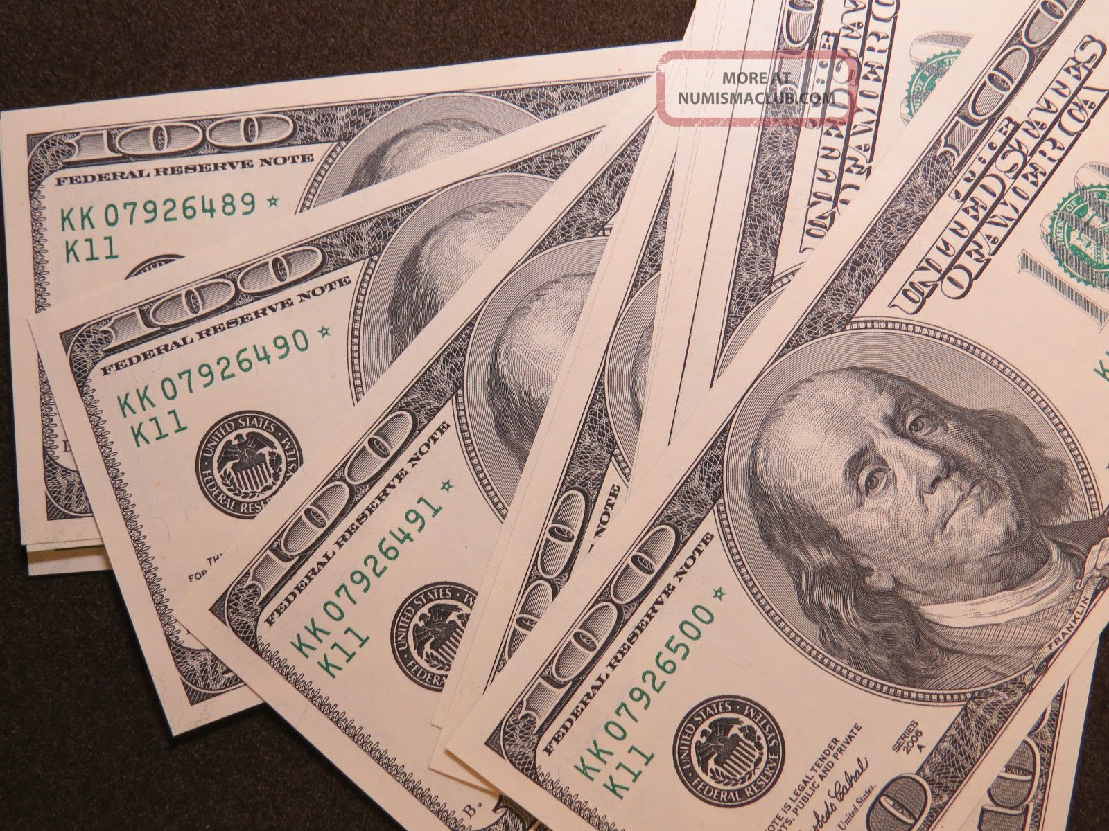 2006 A $100 Us Dollar Bank Note Replacement Star Bill United States