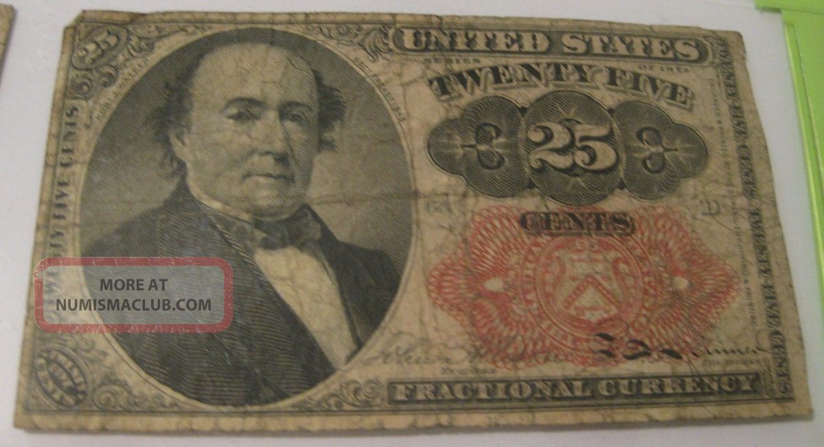 25 Cents 1874 U. S. Fractional Currency Robert Walker Paper Money