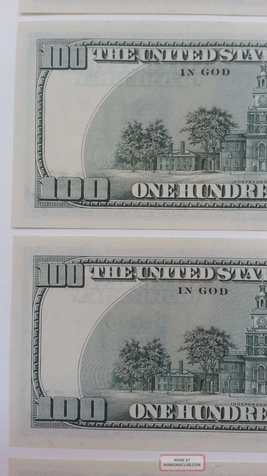Us $100 Bills Federal Reserve Notes 5 Hundreds Us Paper Money