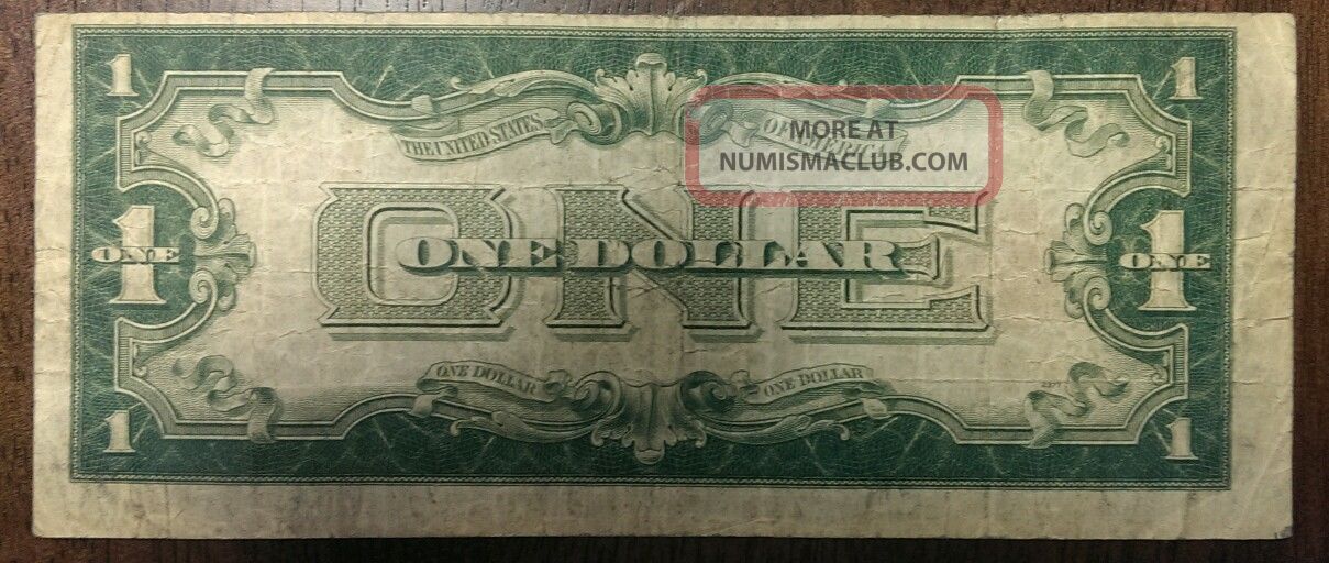 1928 Red Seal $1 Us Note In F+ Look