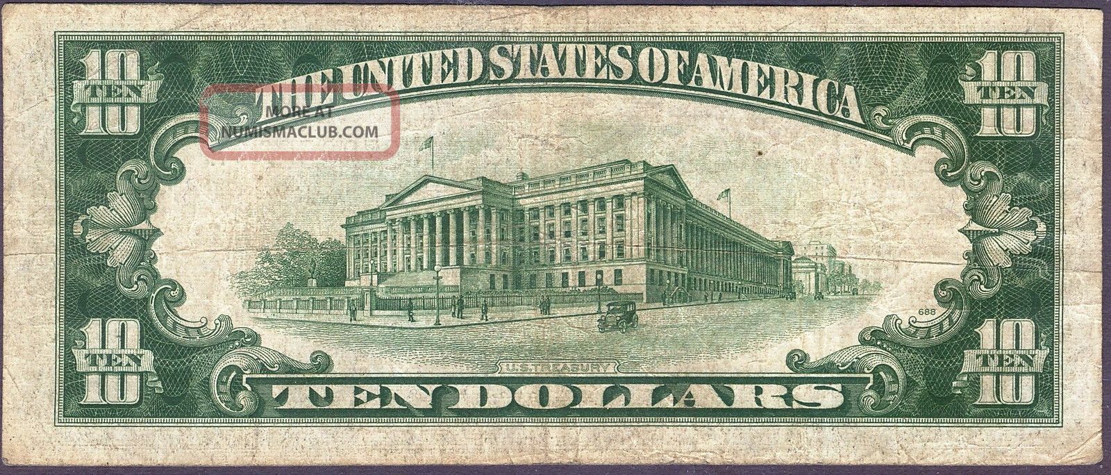 1934 $10 Federal Reserve Note