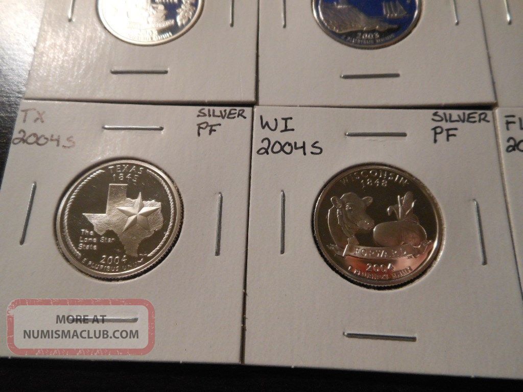 25 Silver Proof Quarters In, All Different - 30314a