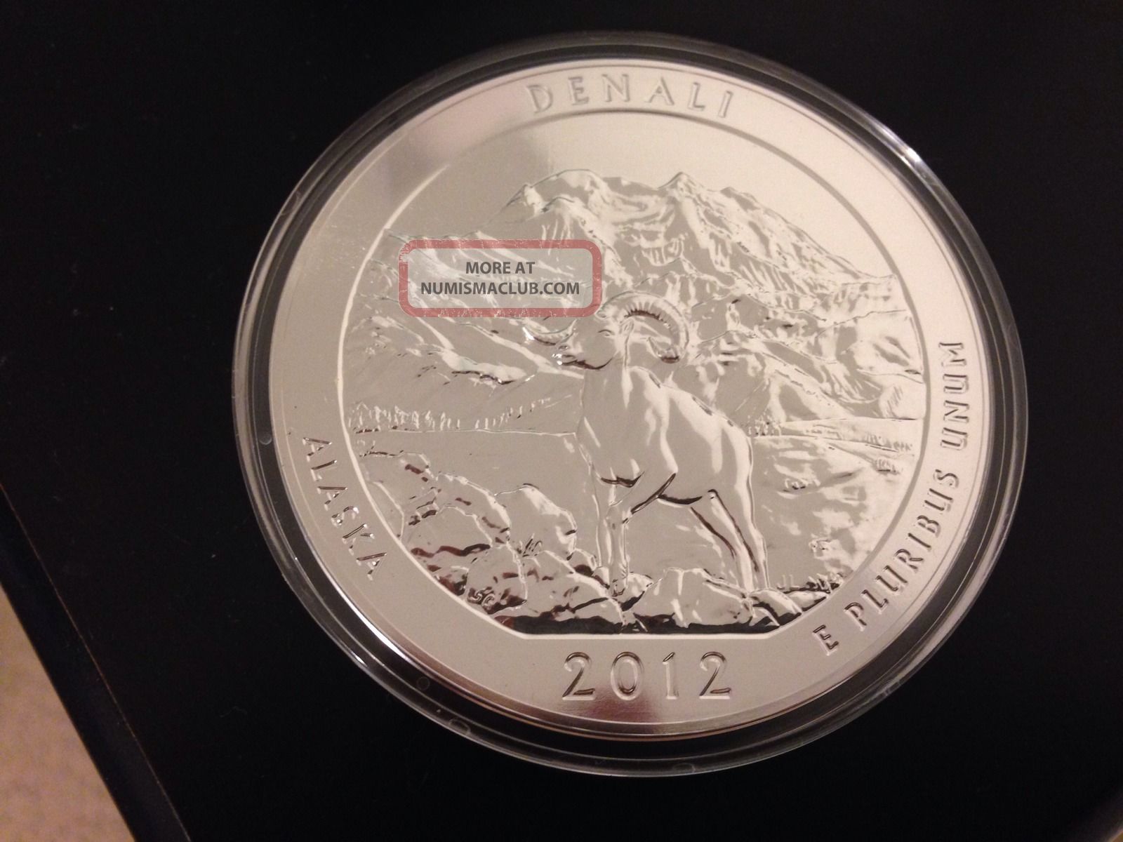 2012 Denali, Alaska - America The 5 Oz Silver Coin Atb Lowest Mintage