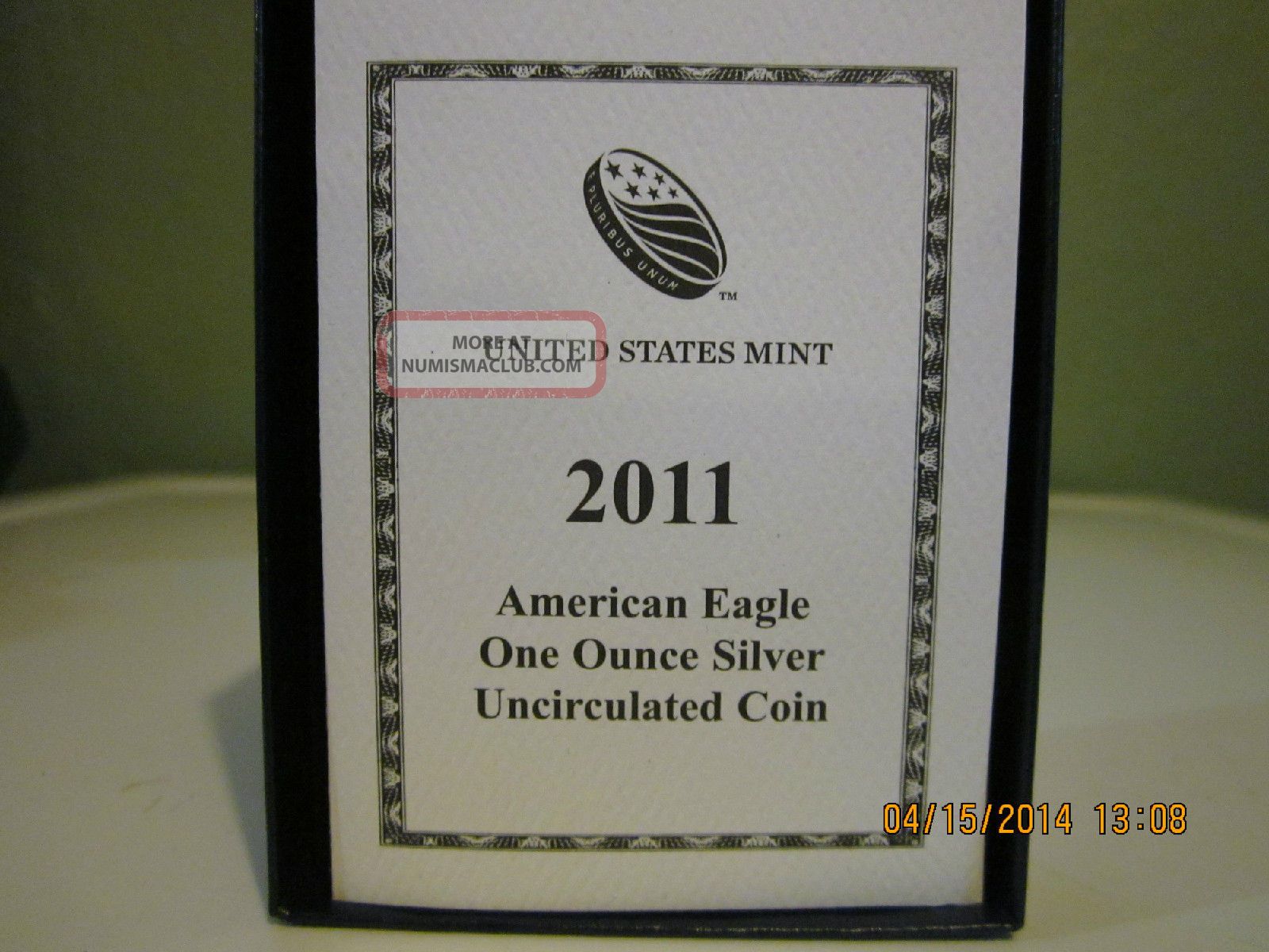 2011 - W Uncirculated Silver American Eagle W/ Packaging
