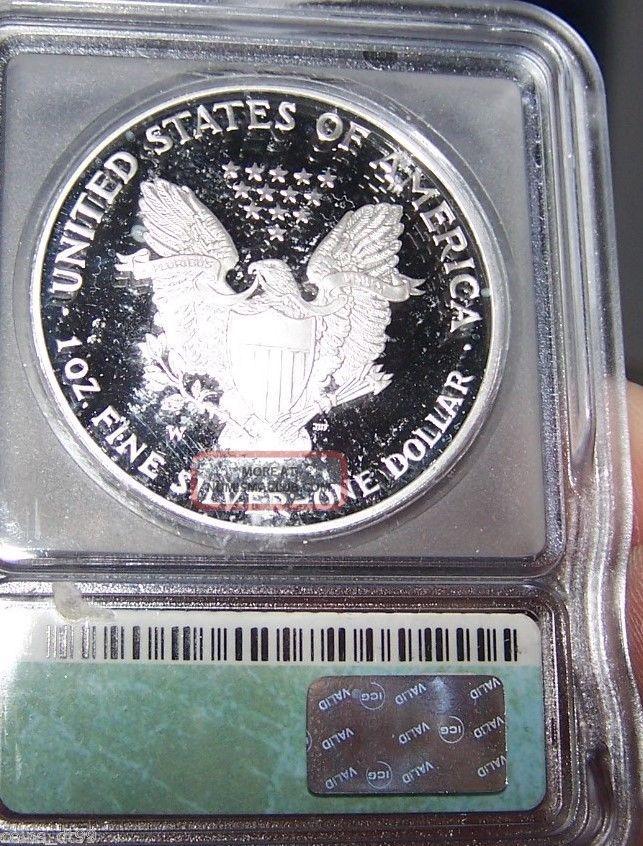 2003 - W American Silver Eagle Dollar - Igc Pr70 Dcam