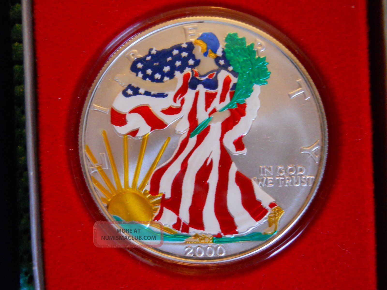 2000 Colorized Silver Eagle