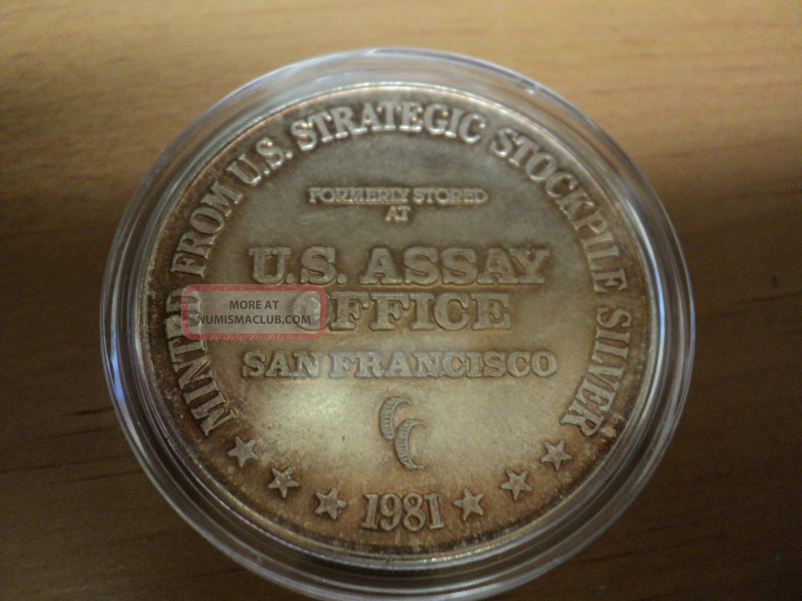 1981 U. S. Assay Office San Francisco One Troy Ounce Silver Round