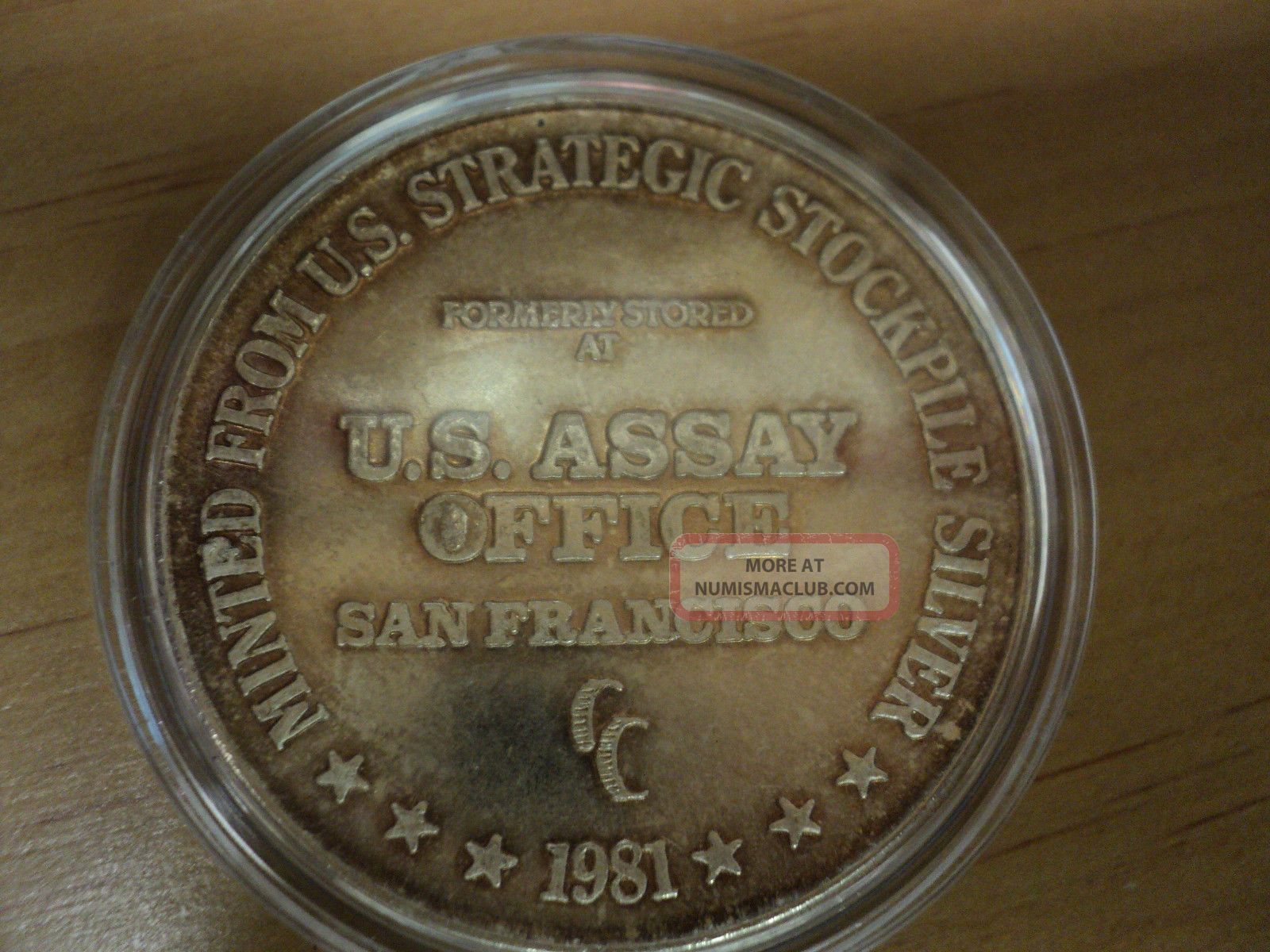1981 U. S. Assay Office San Francisco One Troy Ounce Silver Round