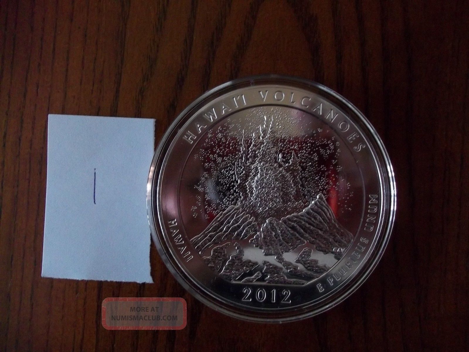 2012 Hawaii Volcanoes 5 Oz Silver Bullion Coin - America The Atb Airtite