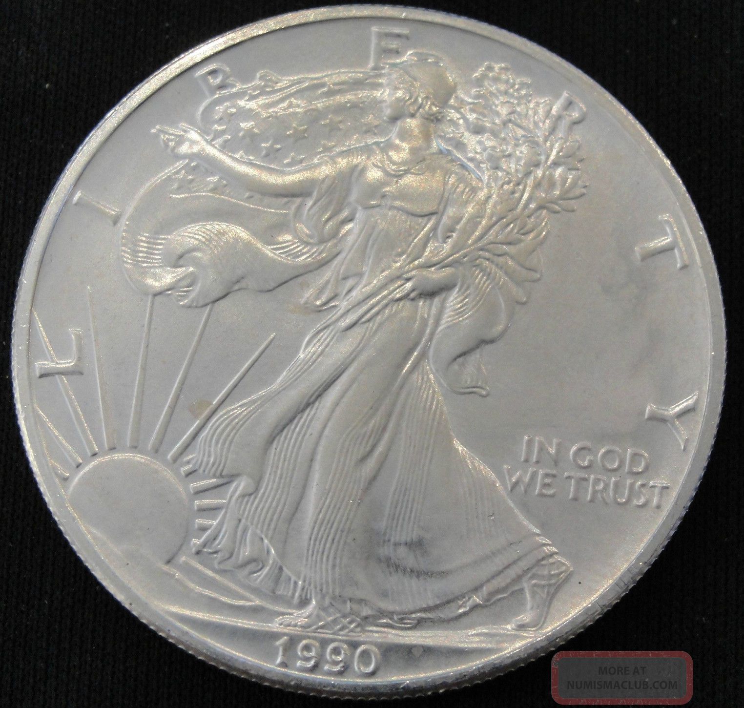 1990 American Silver Eagle Bullion Coin Key Date Investment Grade 1 Oz ...