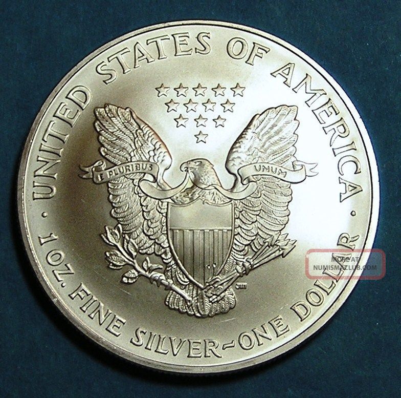 2002 Silver Eagle With Presentation Box 1 Oz. Silver
