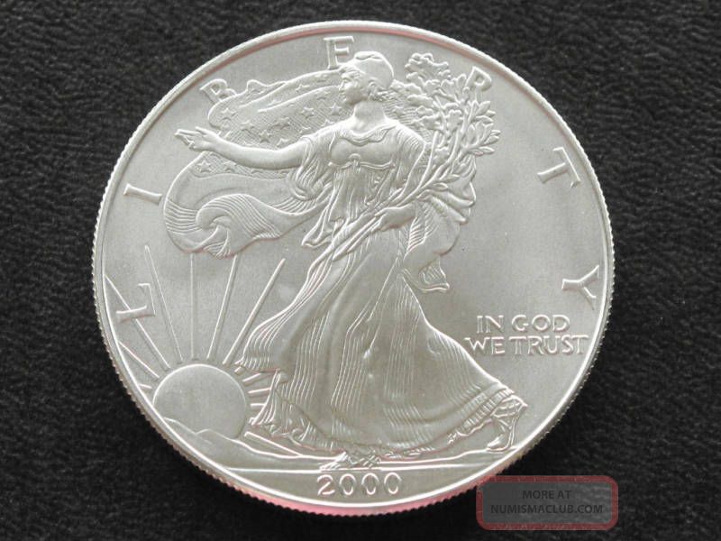 2000 Liberty Walking American Silver Eagle Dollar Coin