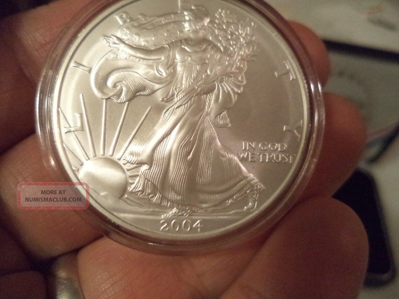 2004 Silver American Eagle Coin With