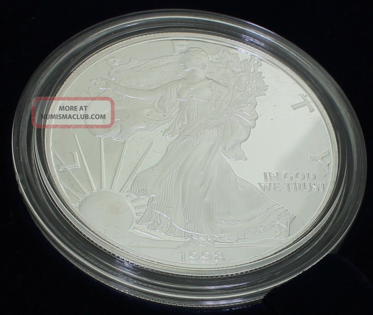 1998 Silver American Eagle One Ounce Proof Silver Bullion Coin W/ Box
