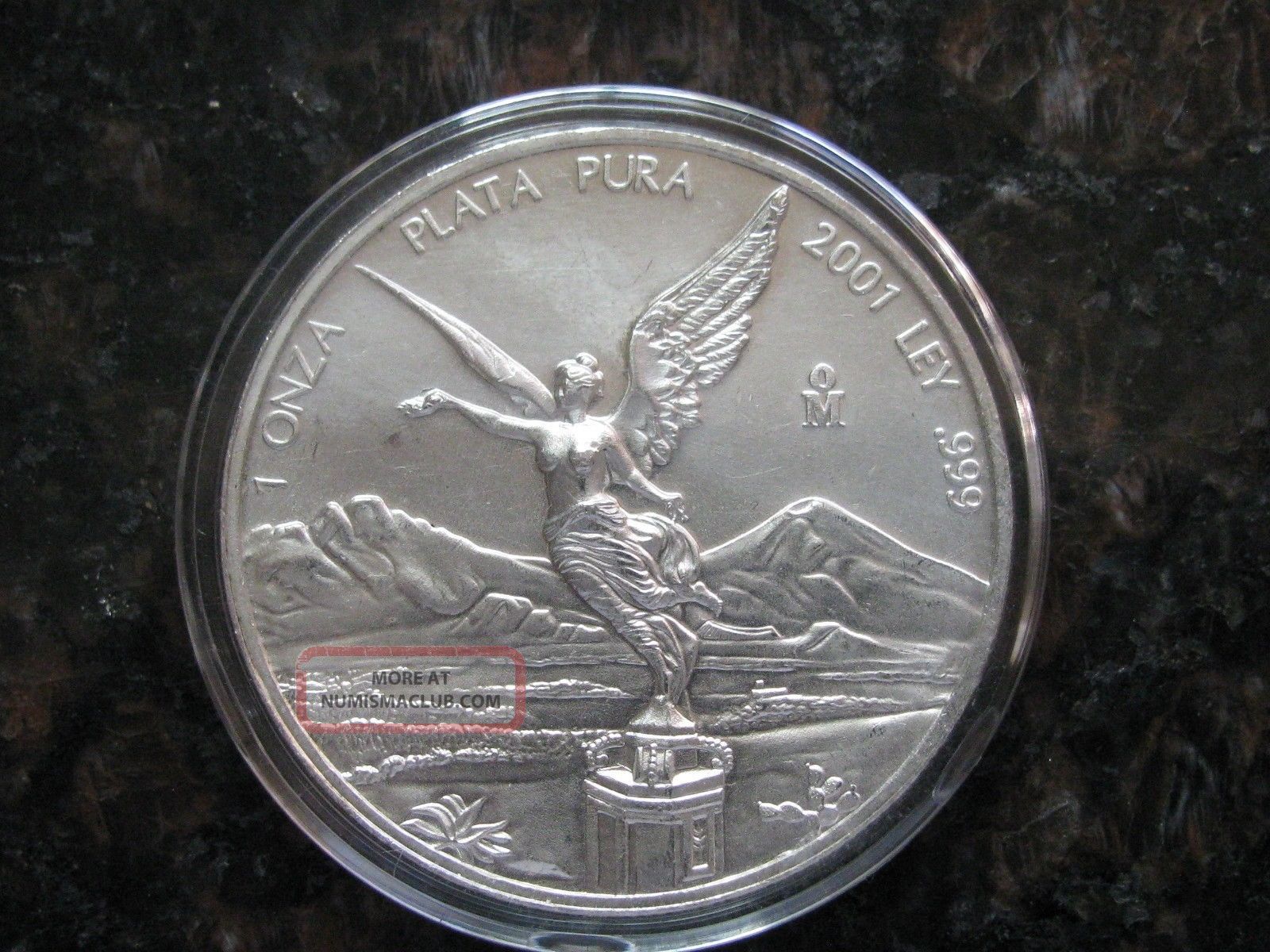 Mexico Silver Onza, Troy Ounce Of Silver, 2001, Libertad Bullion