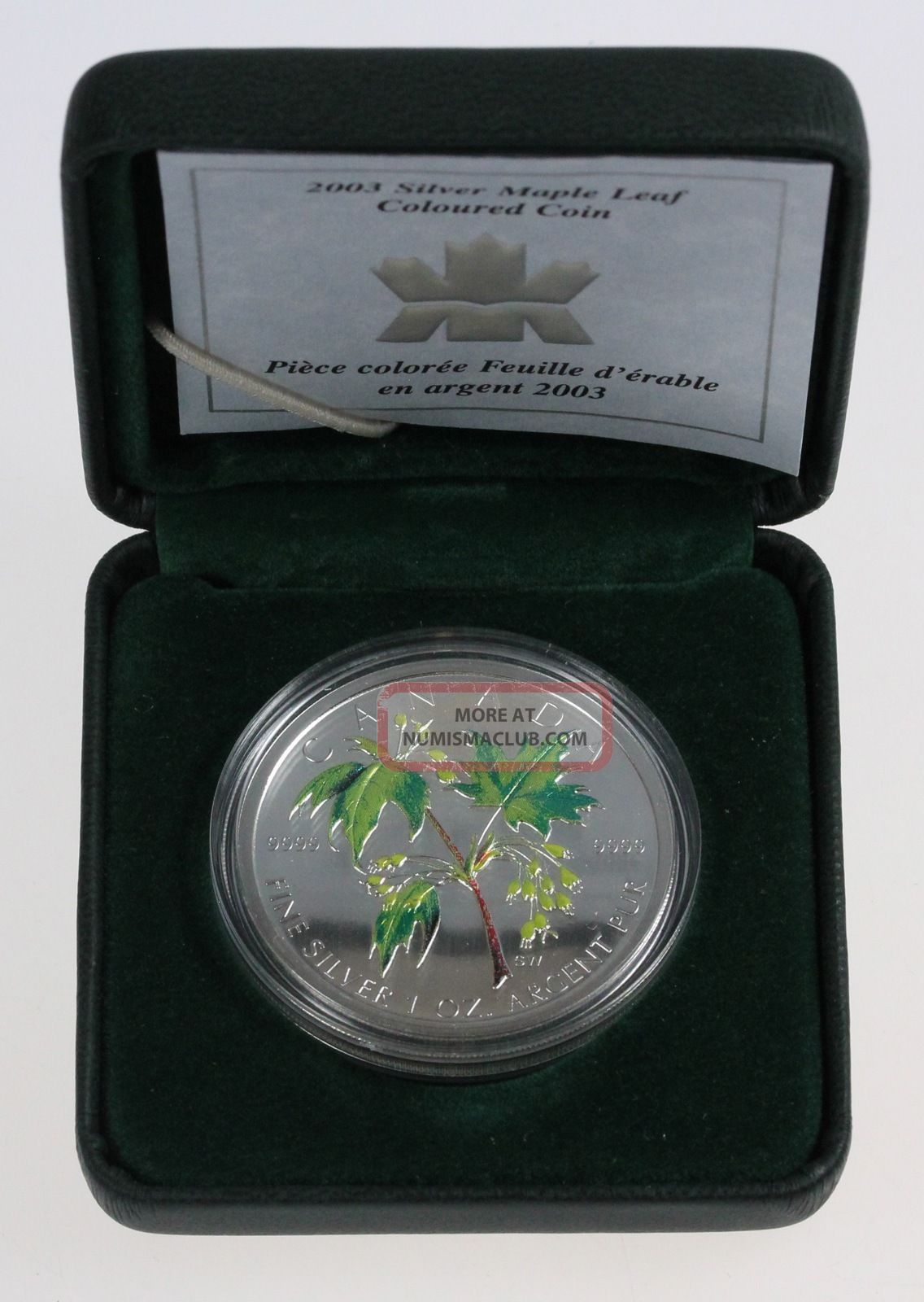 2003 Canada $5 Maple Leaf Colored Coin W/ Ogp