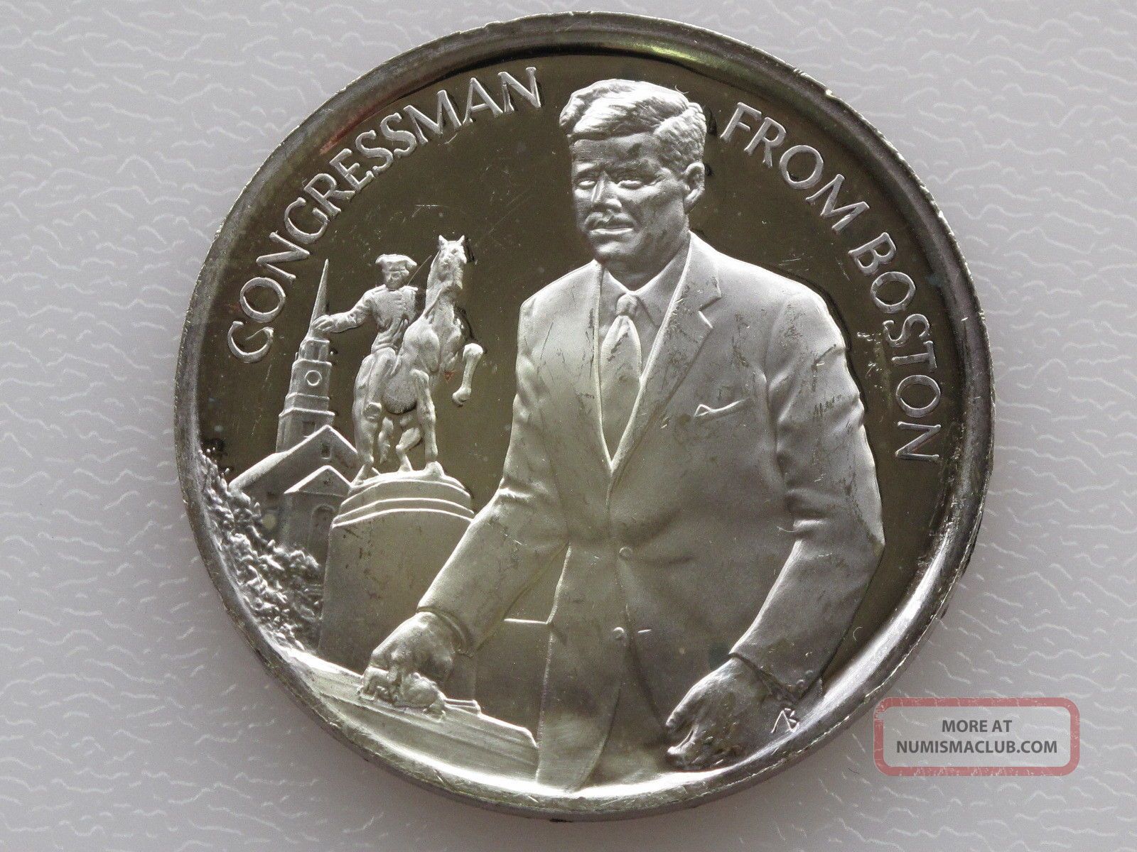 Congressman From Boston Legacy Of John F Kennedy Silver Art Round D1901
