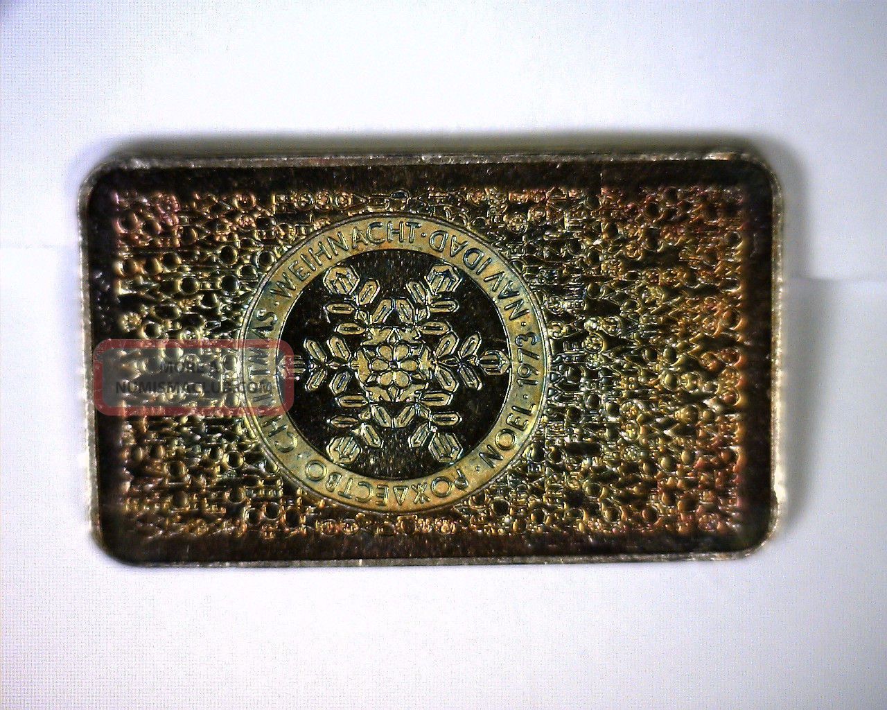 1 Ounce Beautifully Toned Rare 1973 One World One Wish. 999 Fine Silver ...
