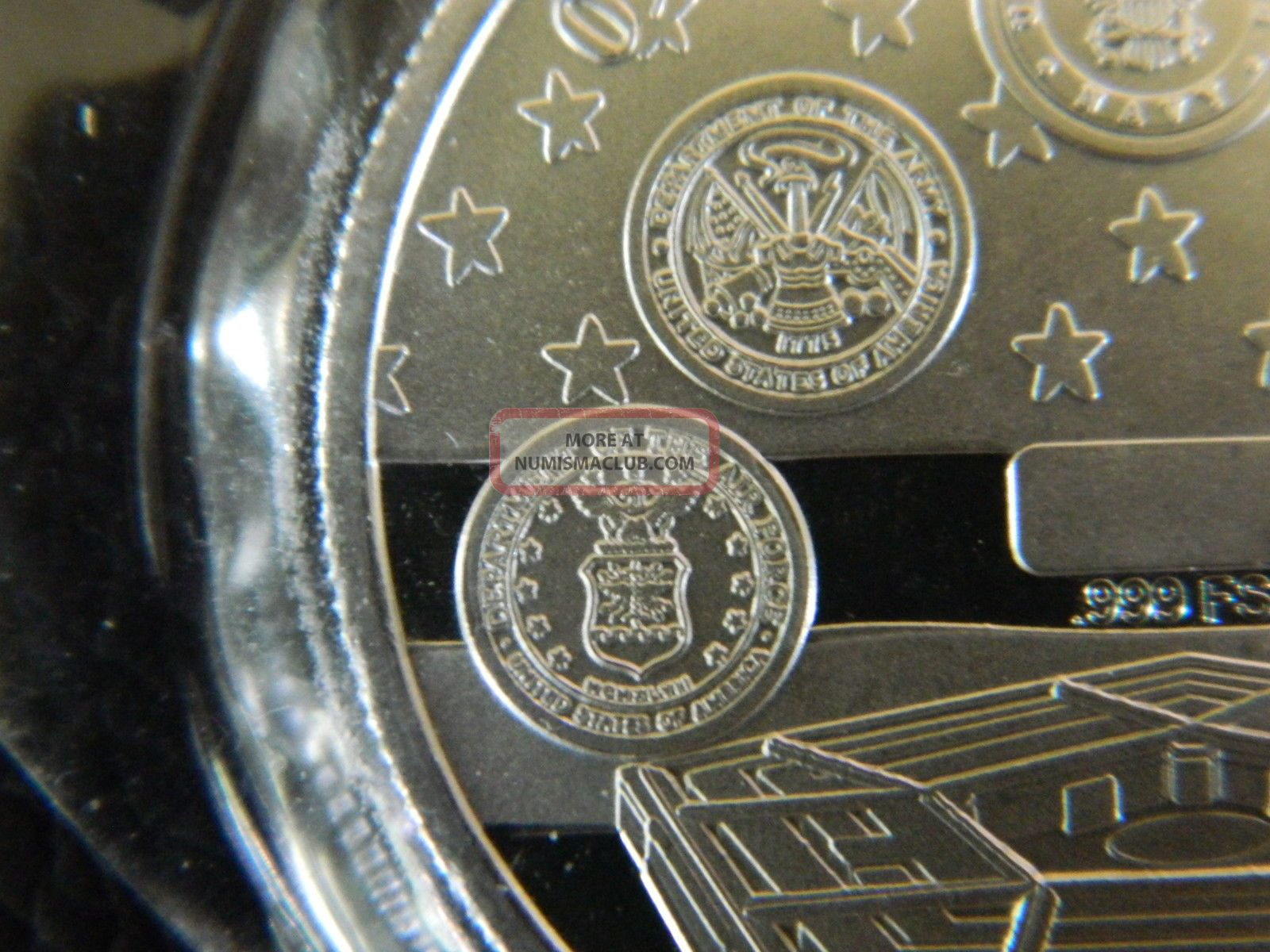 2001. 999 Fine Silver 9 - 11 Commemorative Coin 1 Troy Ounce Lqqk Nr 2