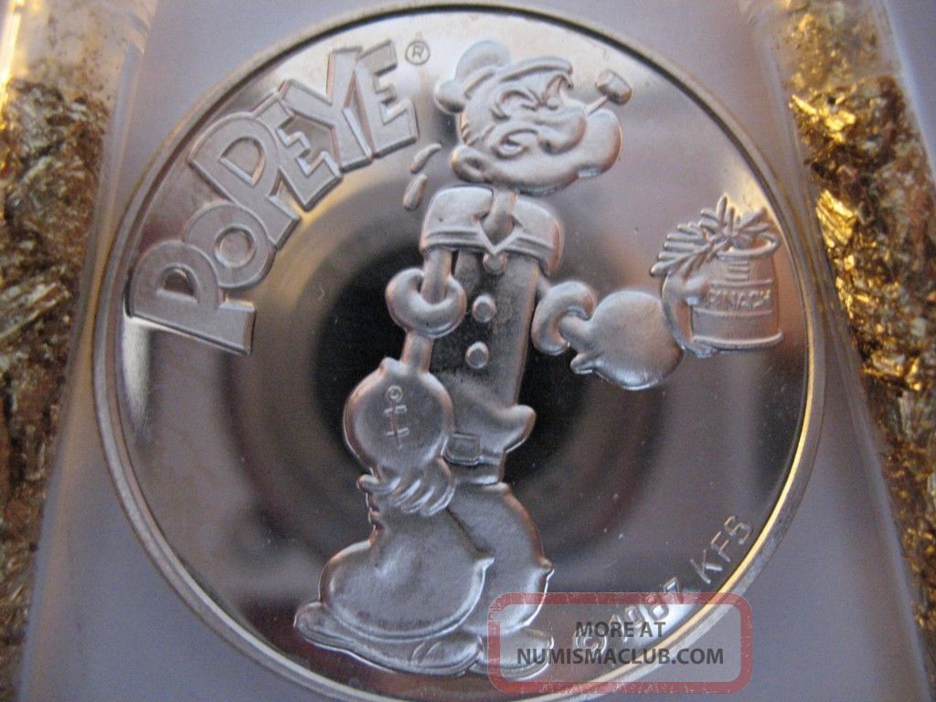 1 - Oz. 999 Pure Silver Cartoon Celebrities Im Popeye The Sailer Man ...