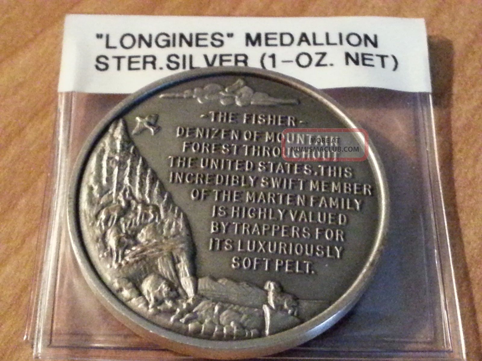 Longines Symphonette Medal/coin Sterling Silver Fisher