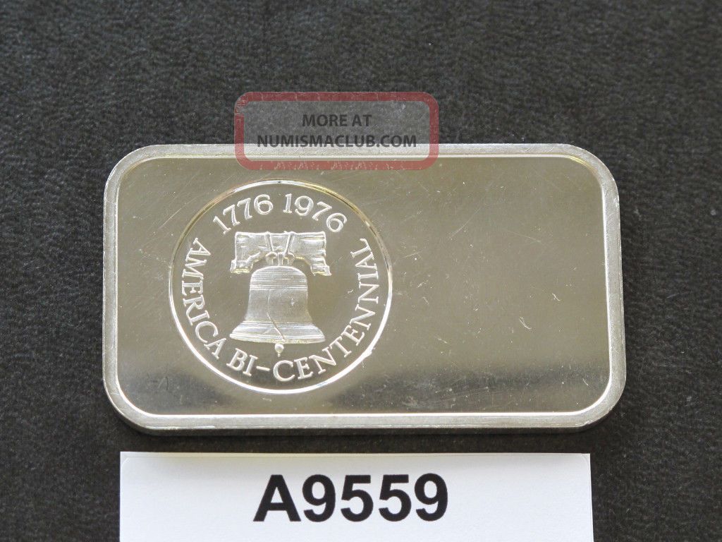Bison Buffalo Bicentennial Silver Art Bar A9559