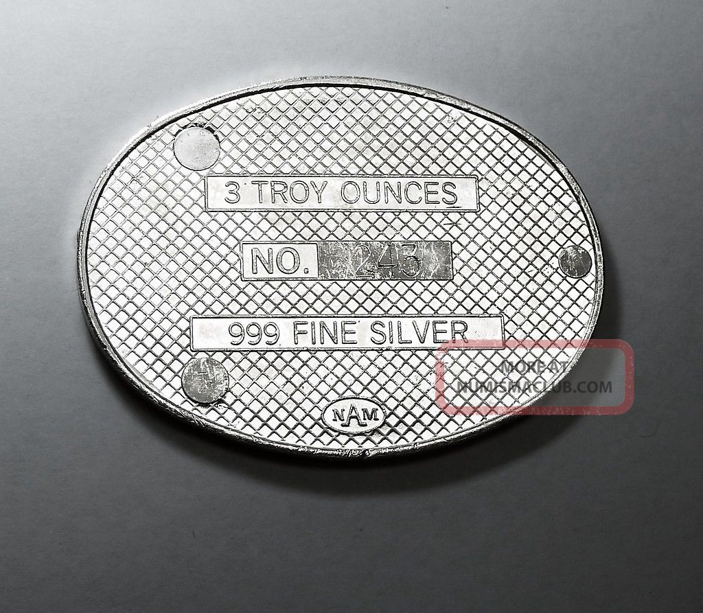 The Coin Collector Big 3 Troy Oz. 999 Fine Silver Oval