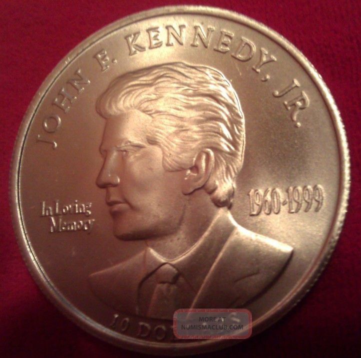 $10 Silver Commemorative Proof Coin Of Jfk, Jr. Republic Of Liberia ...