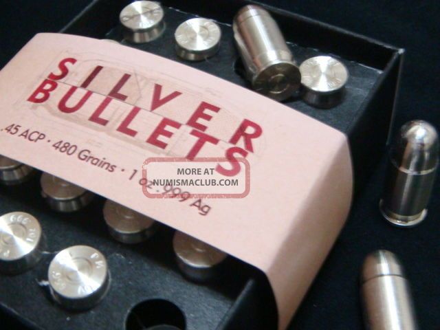 " Awesome Item " Solid Silver Bullet, 1 Troy Ounce. 999 Fine Silver