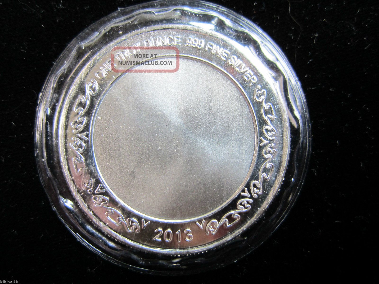 1 Troy Oz. Silver Freedom Girl Round. 999 Fine Silver Bullet Shield