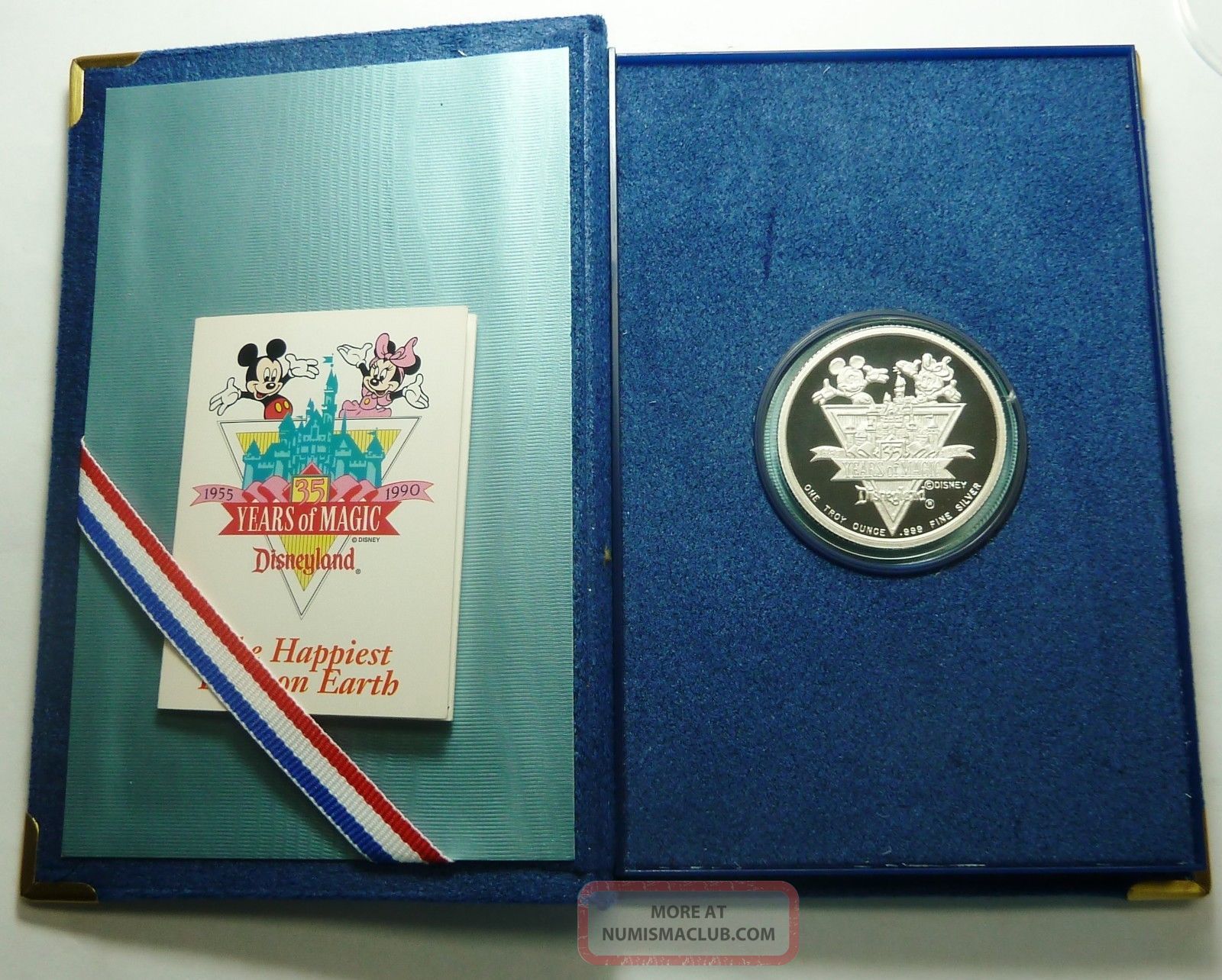 Disney Mickey 35 Years Of Magic Happiest Place 1 Troy Oz. 999 Fine ...