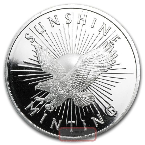 1 Oz 999 Fine Silver Sunshine Round