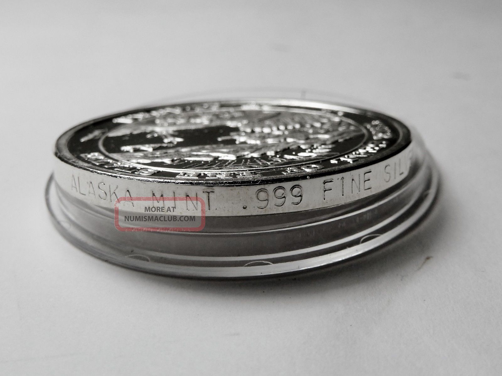Alaska Official State 1993 Wolf 1 Troy Oz. 999 Silver Proof Coin Round Sn
