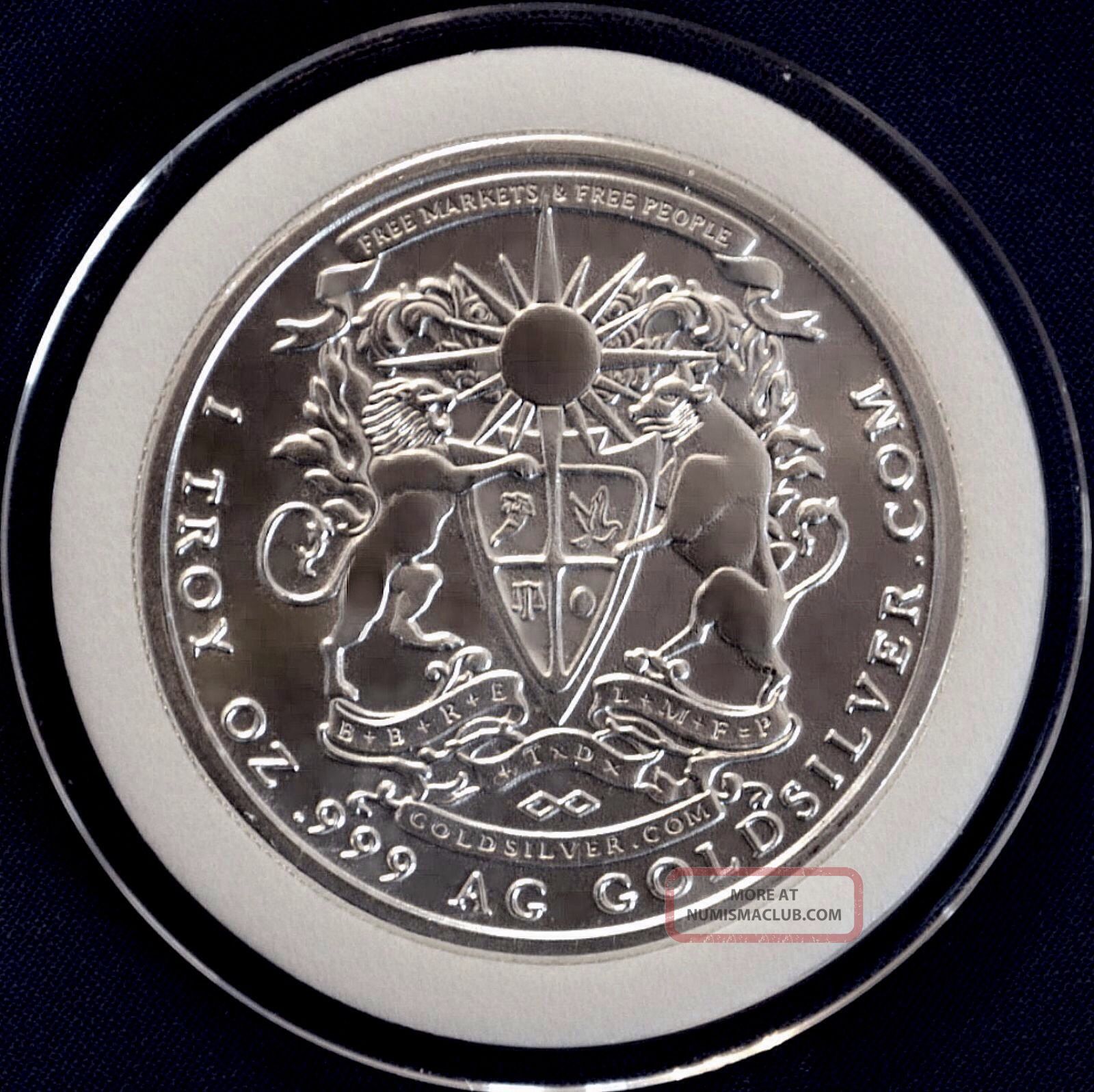 2013 1 Troy Oz. " Freedom Pegasus ". 999 Silver By Sbss Heidi Wastweet
