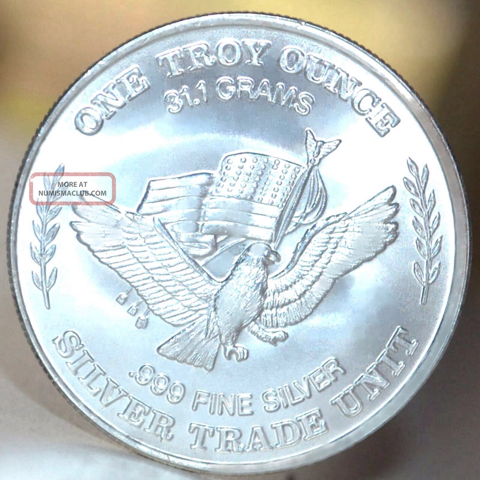 1981 1 Oz. Us Strategic Stockpile. 999 Silver From Us Assay Office, San ...